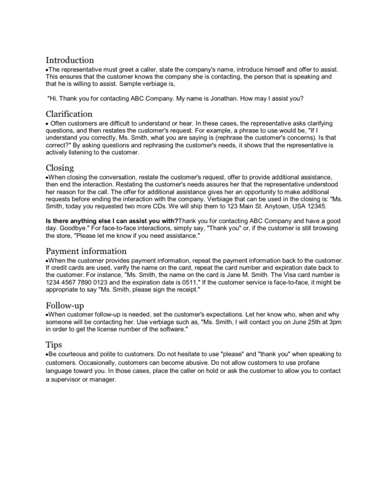 Verbiage Technical Support | PDF | Communication | Business