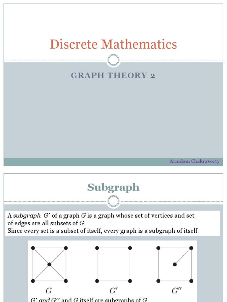 Discrete Mathematics: Graph Theory 2 | PDF | Theoretical Computer Science | Mathematical Concepts