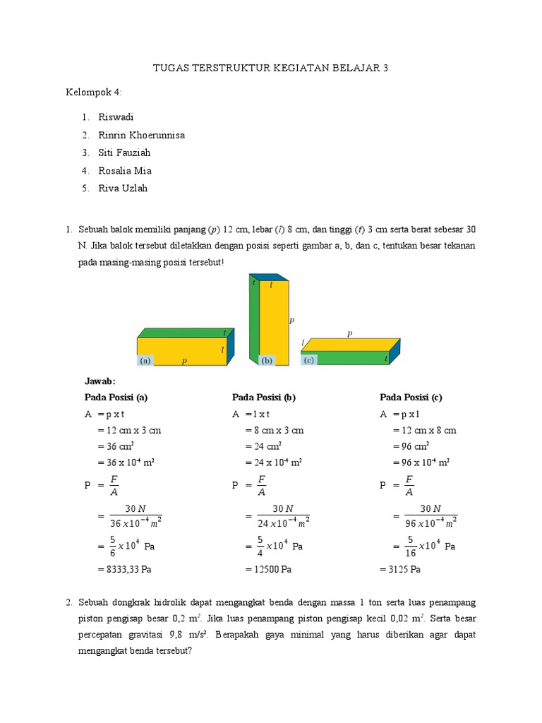 Tekanan dan Mekanisme Hidrolik | PDF | Sains & Matematika