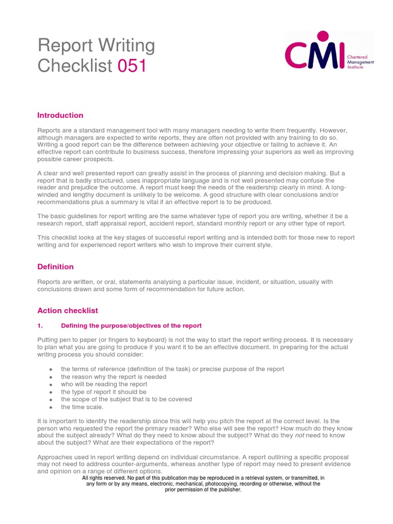Report Writing Guidelines - CMI | PDF | Jargon | Information