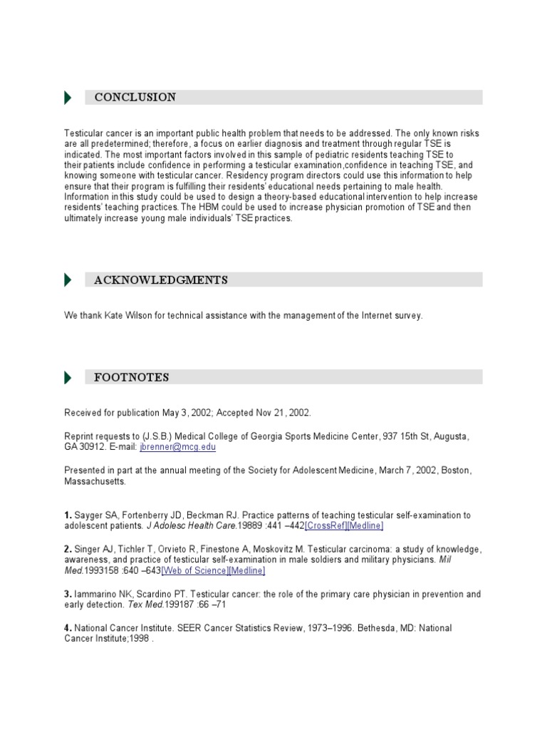 CONCLUSION | PDF | Breast Cancer | Mammography