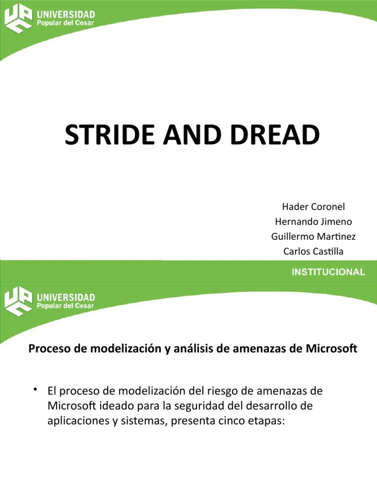 Stride and Dread | PDF | Usuario (informática) | Vulnerabilidad (informática)