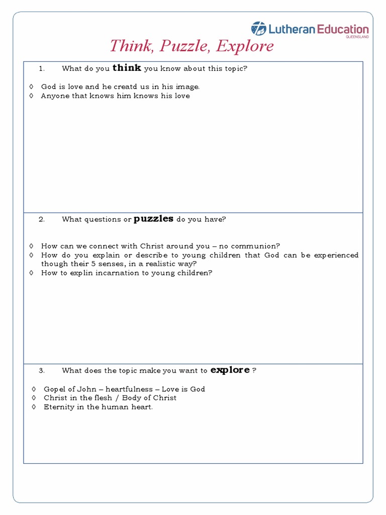 Think Puzzle Explore Template | PDF