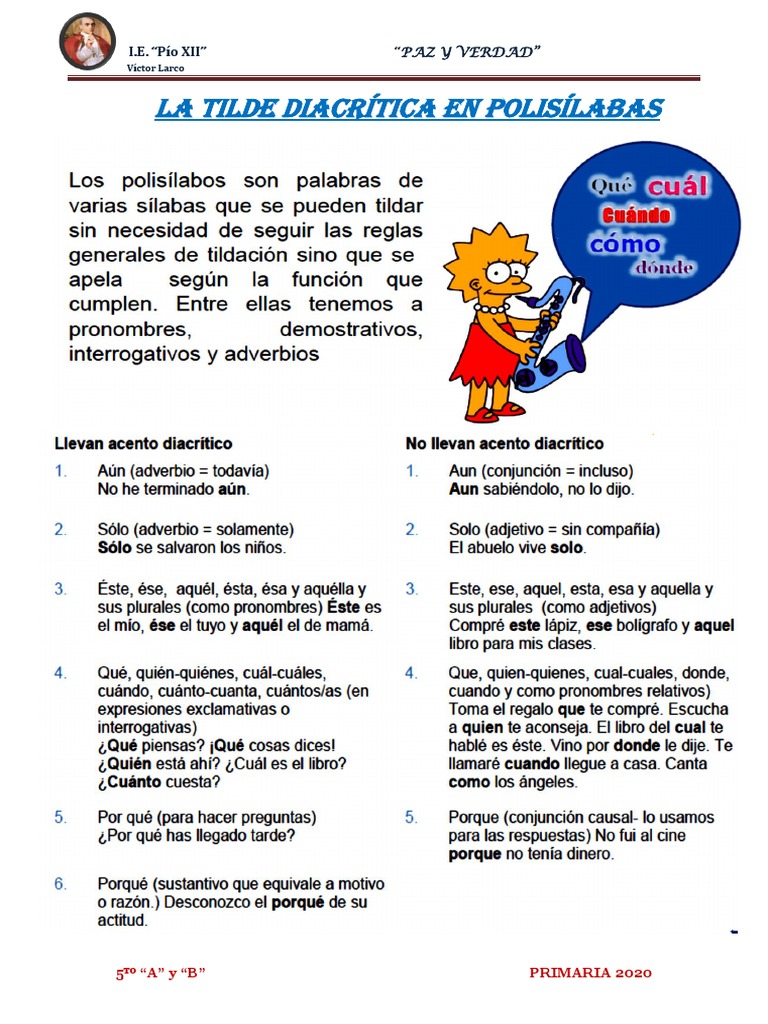 Tilde en Polisilabas | PDF