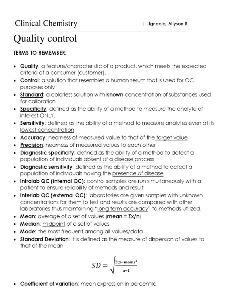 Clinical Chemistry Notes - Abi | Download Free PDF | Lipoprotein | Glucose