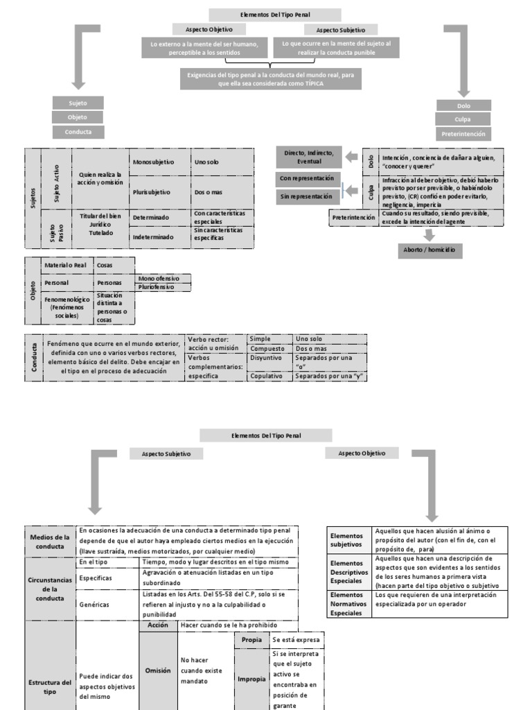 Elementos Del Tipo Penal | PDF | Intención (Derecho Penal) | Derecho penal