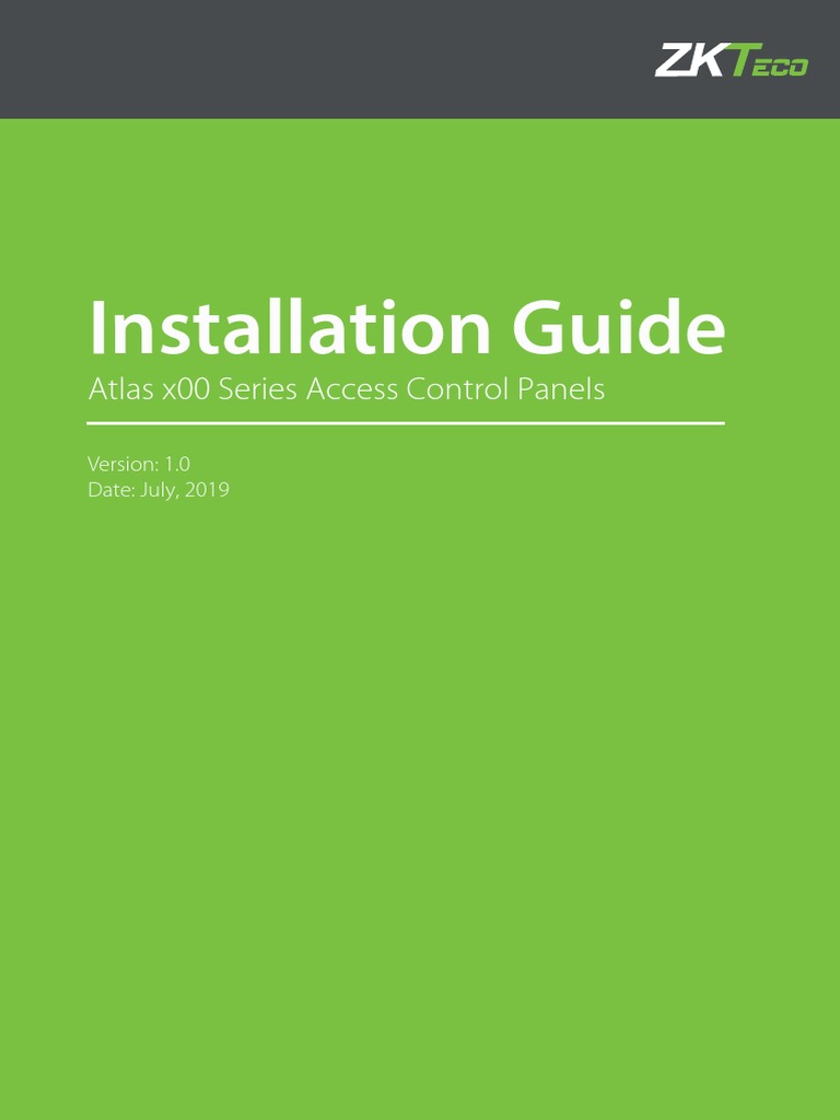 Installation Guide: Atlas x00 Series Access Control Panels | PDF ...
