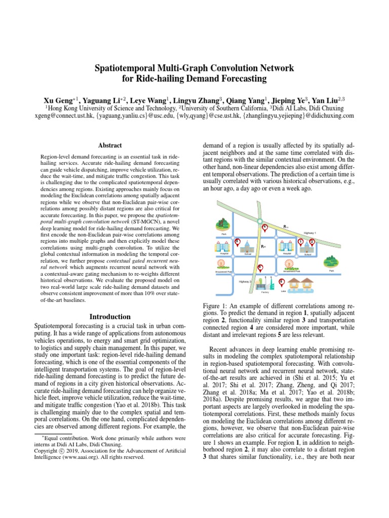 Spatiotemporal Multi-Graph Convolution Network For Ride-Hailing Demand ... Spatiotemporal Multi-Graph Convolution Network For Ride-Hailing Demand ...