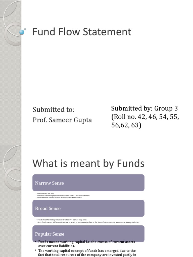 Fund Flow Statement | PDF | Cash Flow Statement | Working Capital