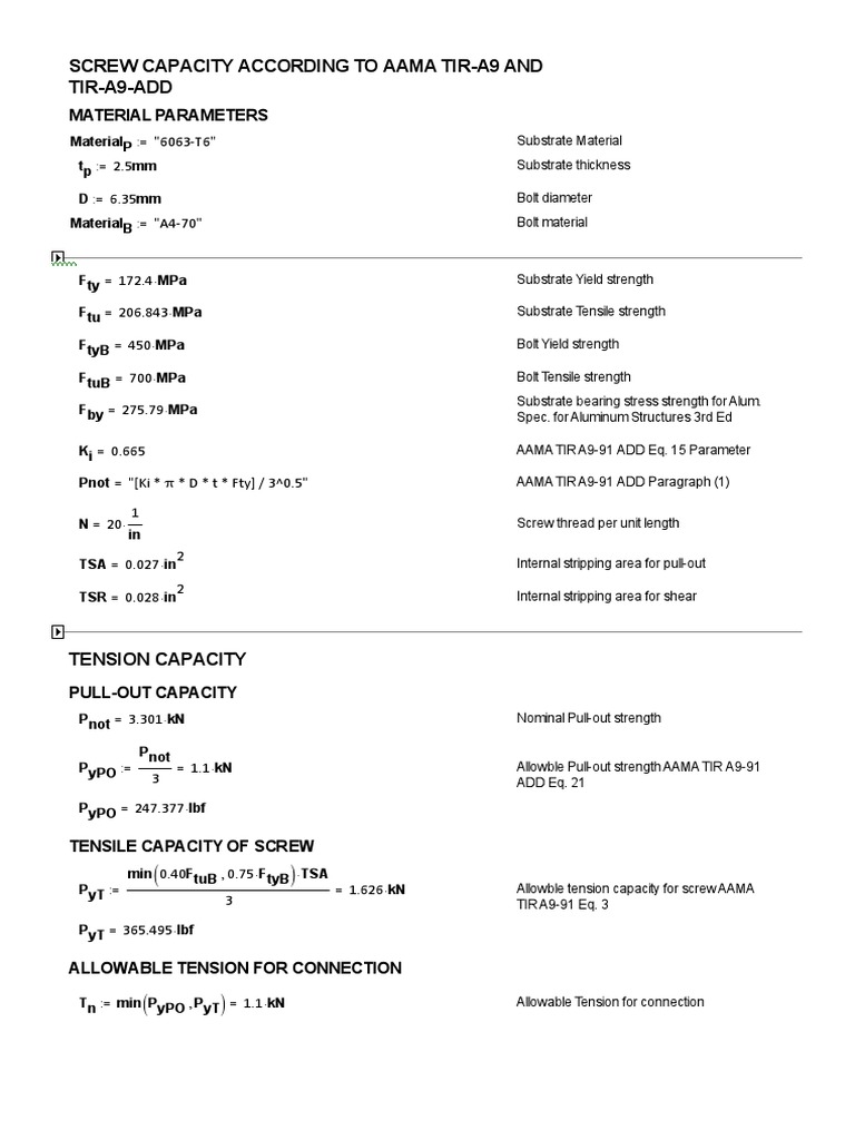 AAMA | PDF | Screw | Civil Engineering