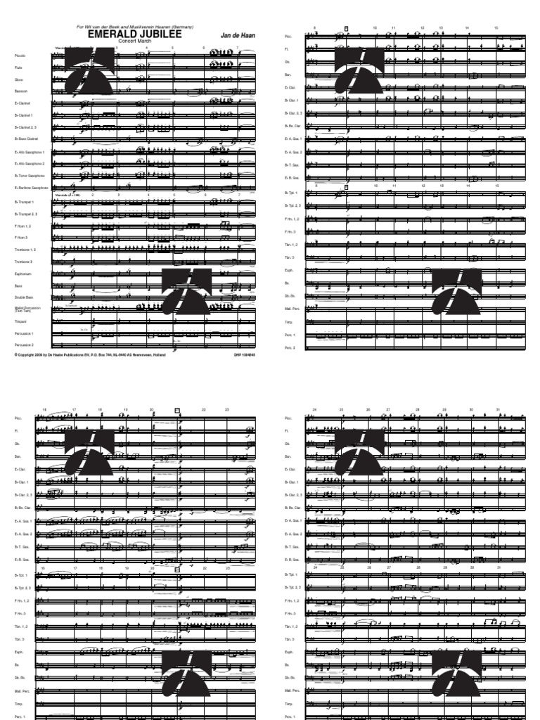 Emerald Jubilee - Concert March | PDF | Saxophone | Musical Instruments