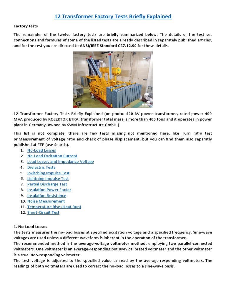 The Art of Transformer Maintenance, Inspection and Repair (Recommended ...