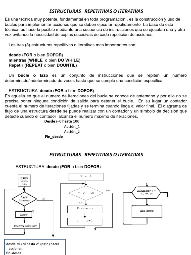 Estructuras Repititivas Programacion Estructurada | PDF | Programación de computadoras ...