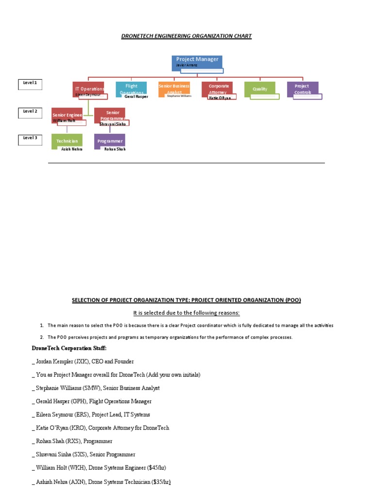 Dronetech Engineering Organization Chart PDF | PDF