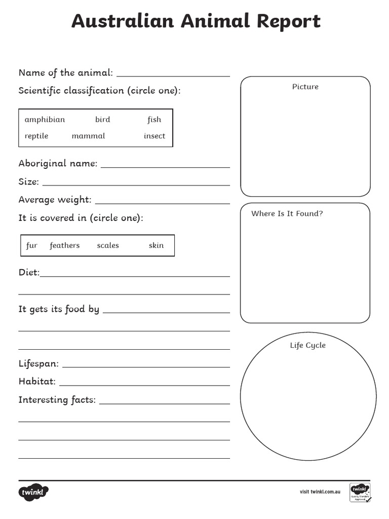 Australian Animals Report Writing PDF | PDF | Social Science
