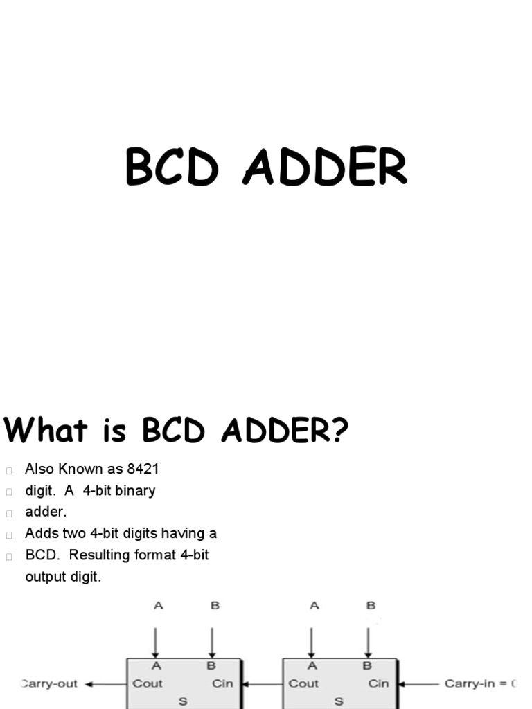 BCD Added | PDF | Binary Coded Decimal | Mathematical Notation