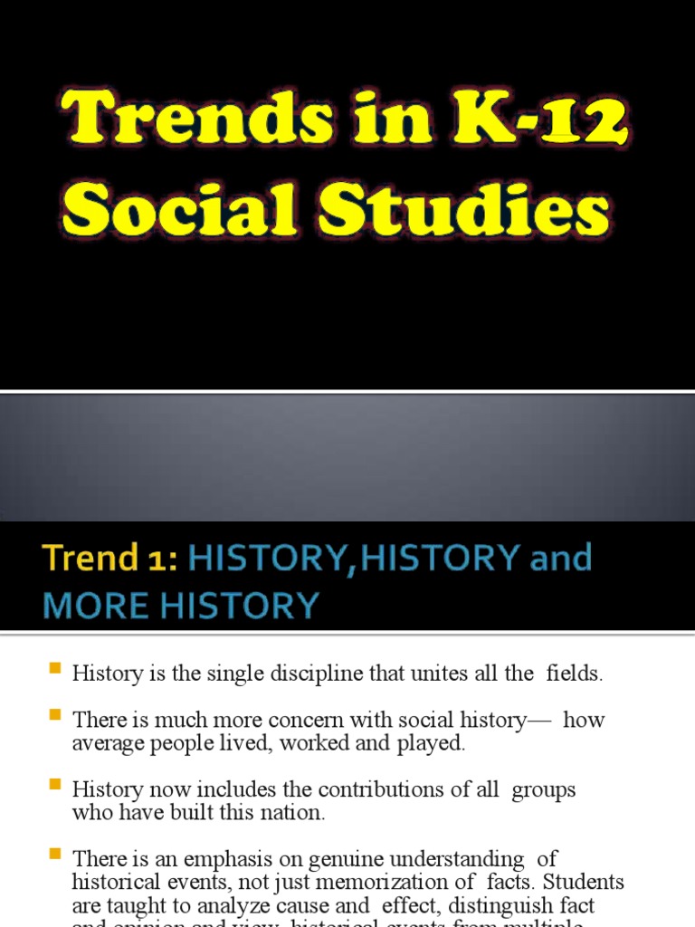 Trends in K-12 Social Studies | PDF | Behavior Modification | Psychological Concepts