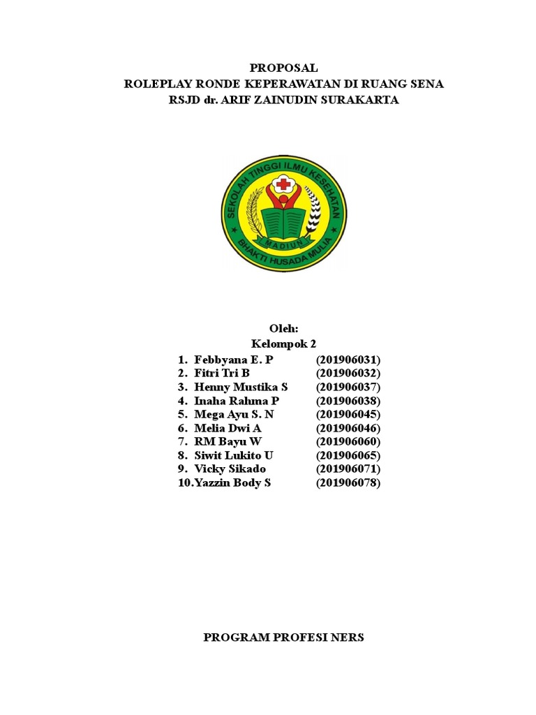 Sena - Proposal Ronde Keperawatan | PDF | Karier & Perkembangan | Pengembangan Diri