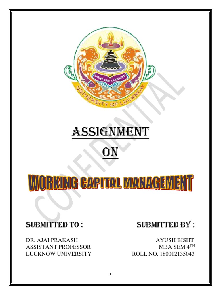 Ayush WCM Assignment | PDF | Inventory | Business Process Management