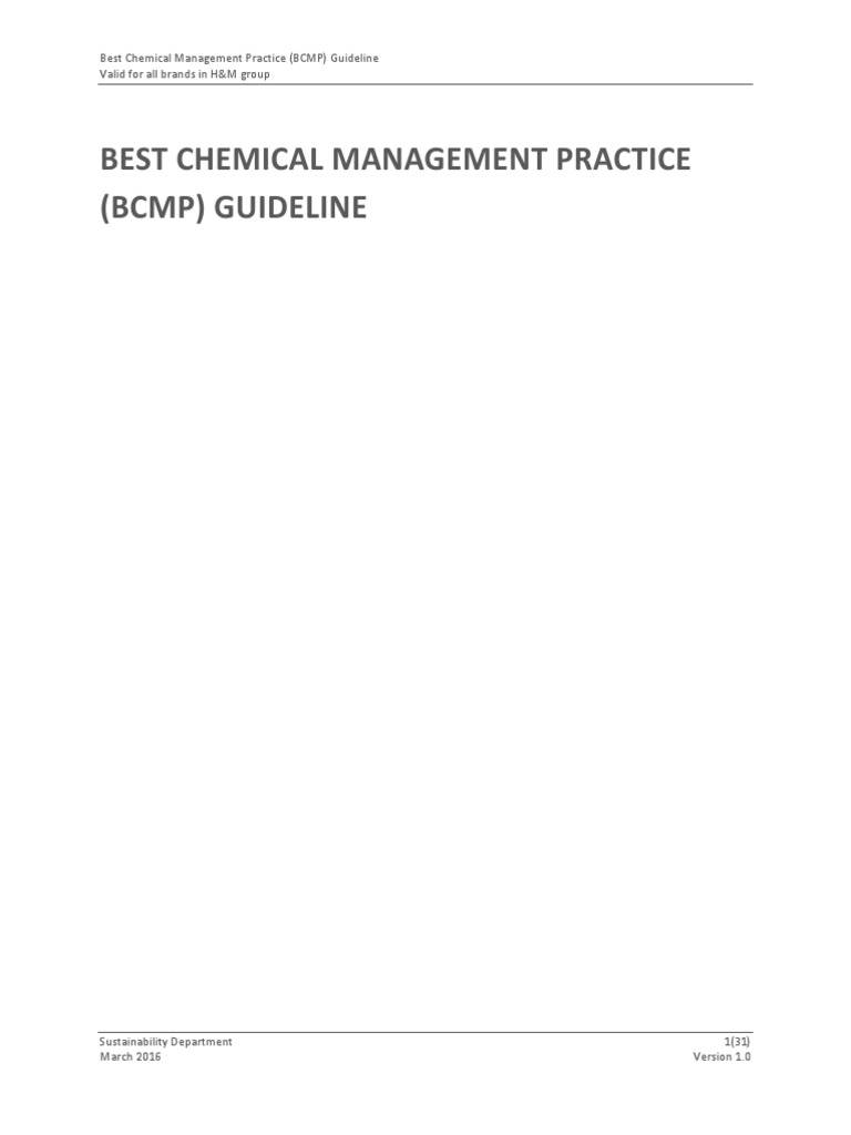 BCMP Guideline - English - Final - Supplier Portal | PDF | Personal Protective Equipment ...