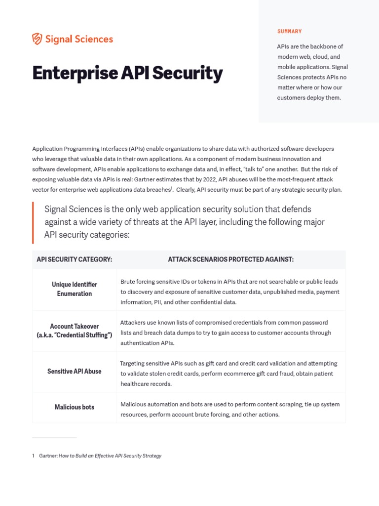 Sig Sci DataSheet API Protection0619 | PDF | Application Programming ...
