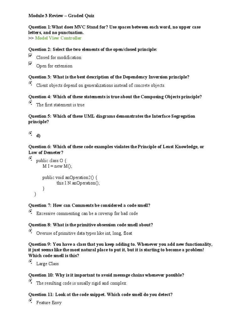 Module 3 Review - Graded Quiz | PDF