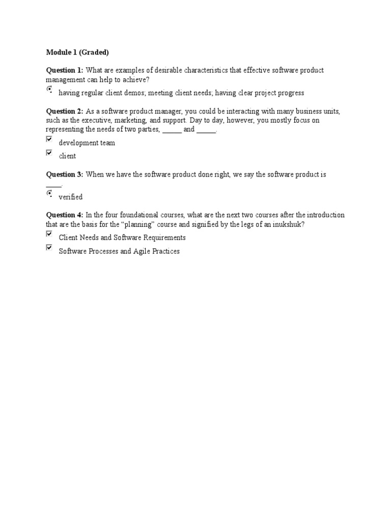 Module 1 (Graded) - Quiz | PDF