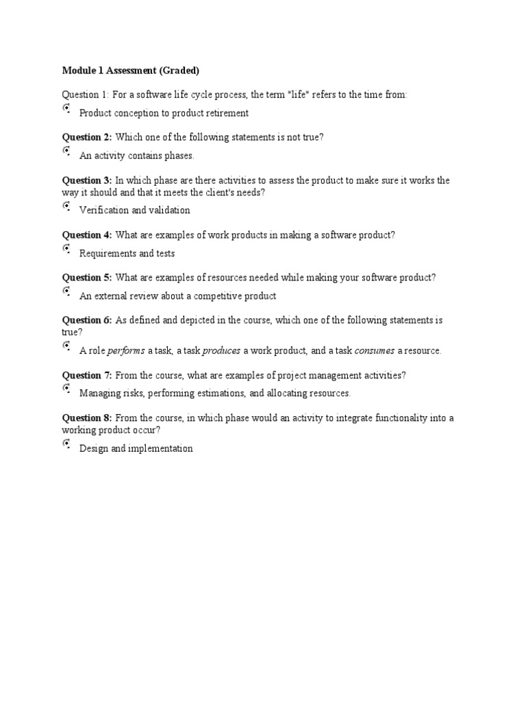 Module 1 Assessment-Quiz | PDF