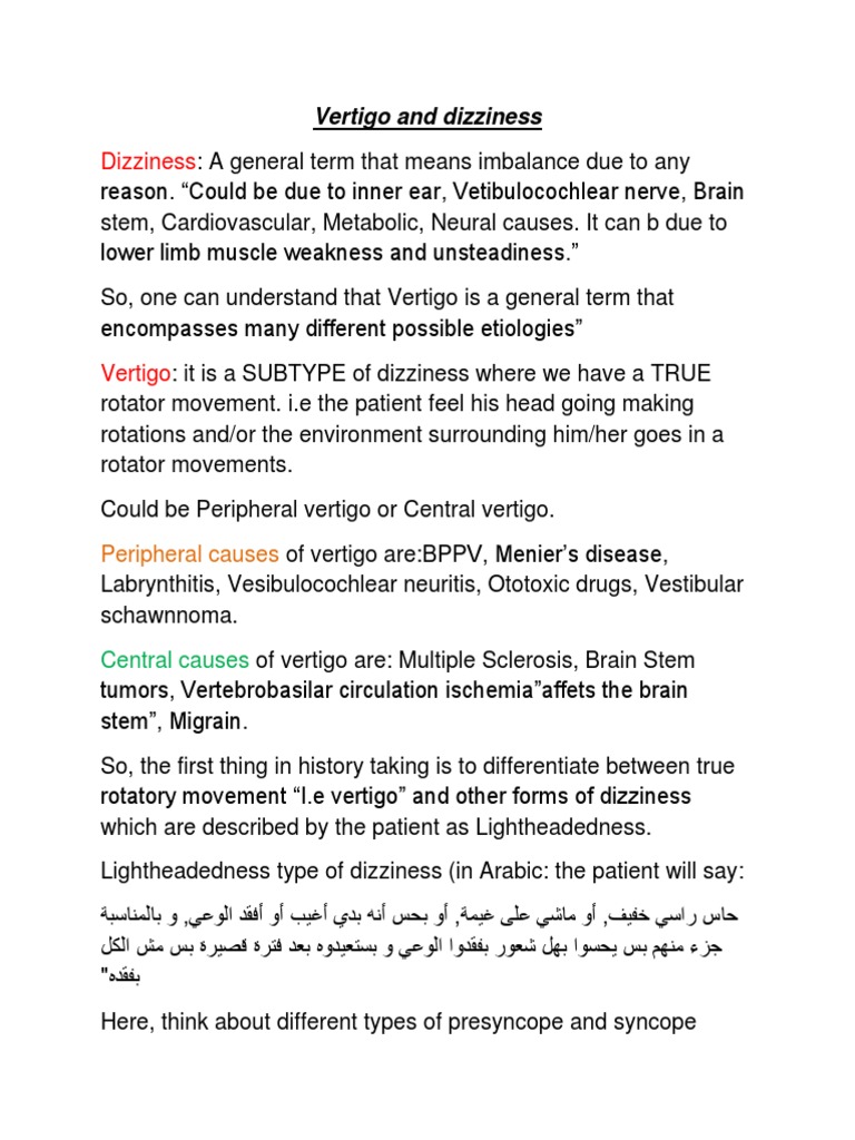 Understanding Types of Vertigo | PDF | Vertigo | Ménière's Disease