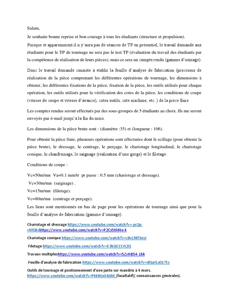 Compte Rendu TP Tournage Étudiants | PDF