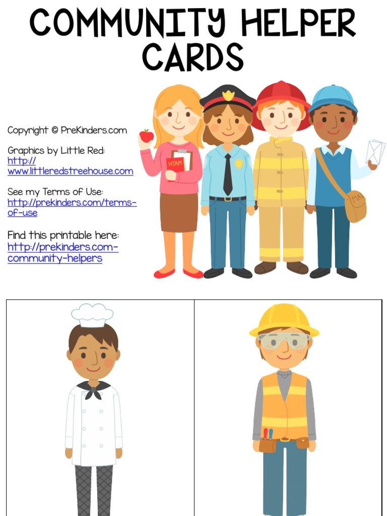 Community Helper Cards | PDF | Law