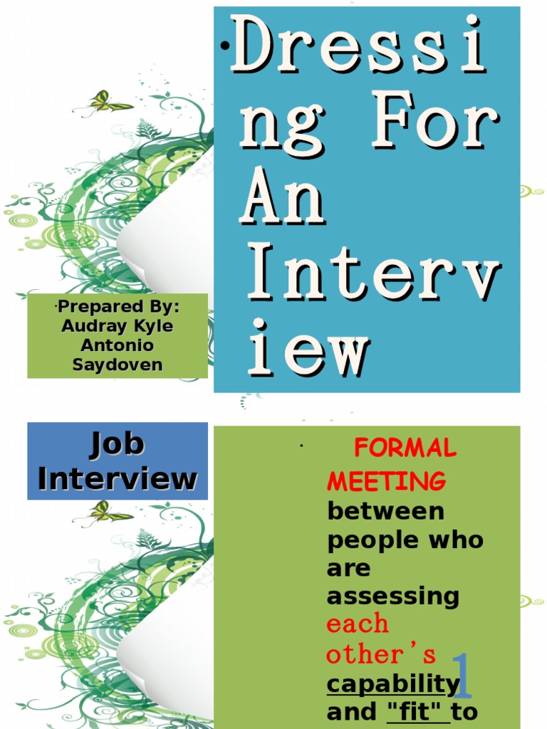 Dressing For A Job Interview and Resigning From A Job | PDF | Suit ...
