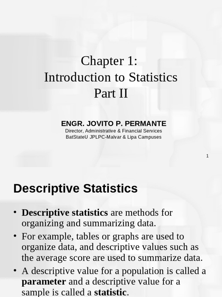 Introduction To Statistics-Part II | PDF | Sampling (Statistics ...