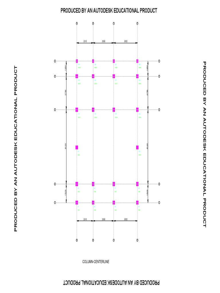 Produced by An Autodesk Educational Product: Column-Centerline | PDF ...