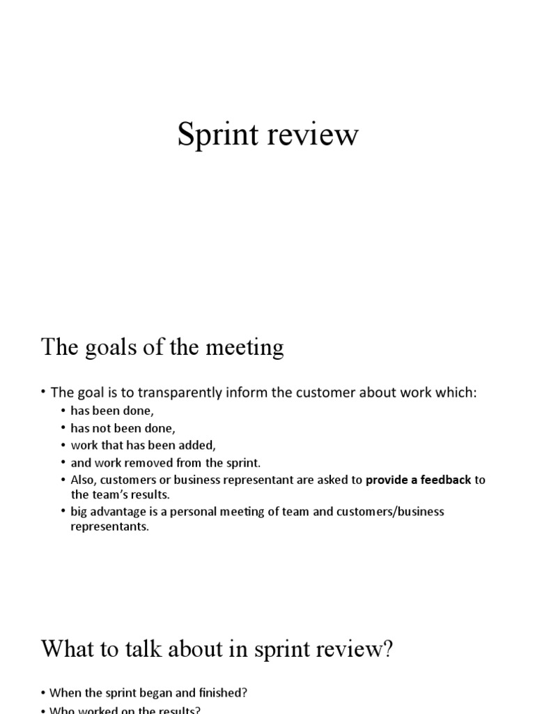 Sprint Review | PDF | Scrum (Software Development) | Cognition