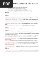 Analysis of Ros Barber's "Material" Poem | PDF | Poetry | Narration