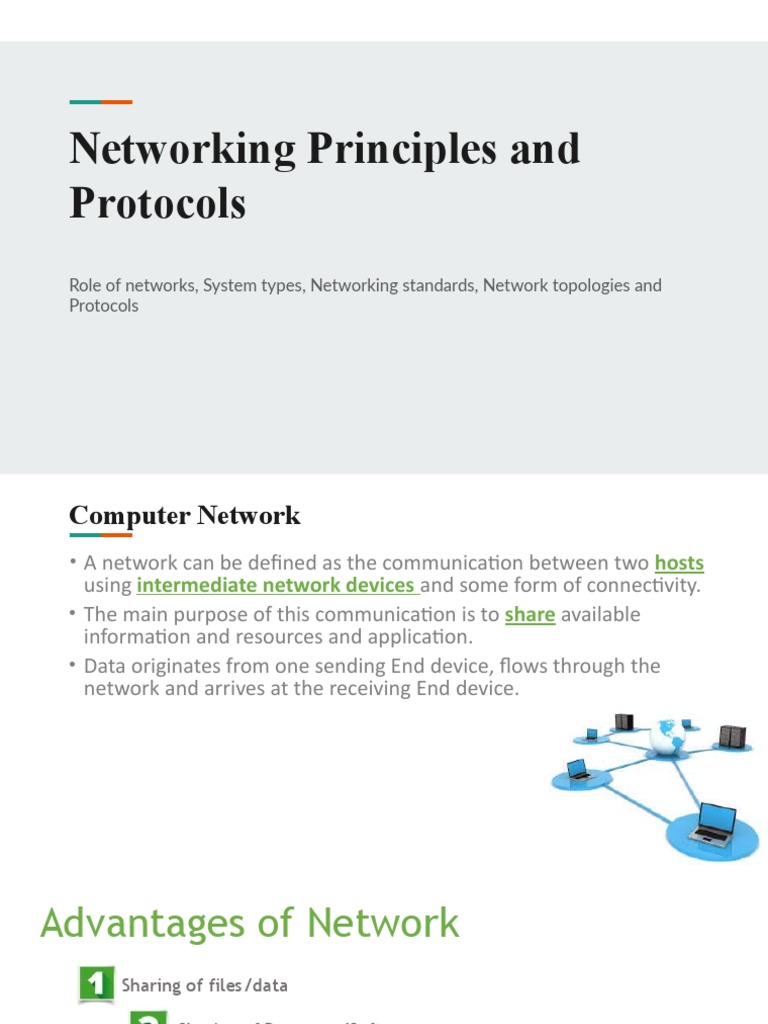 LO1 - Networking Principles and Their Protocols | PDF | Network Topology | Transmission Control ...