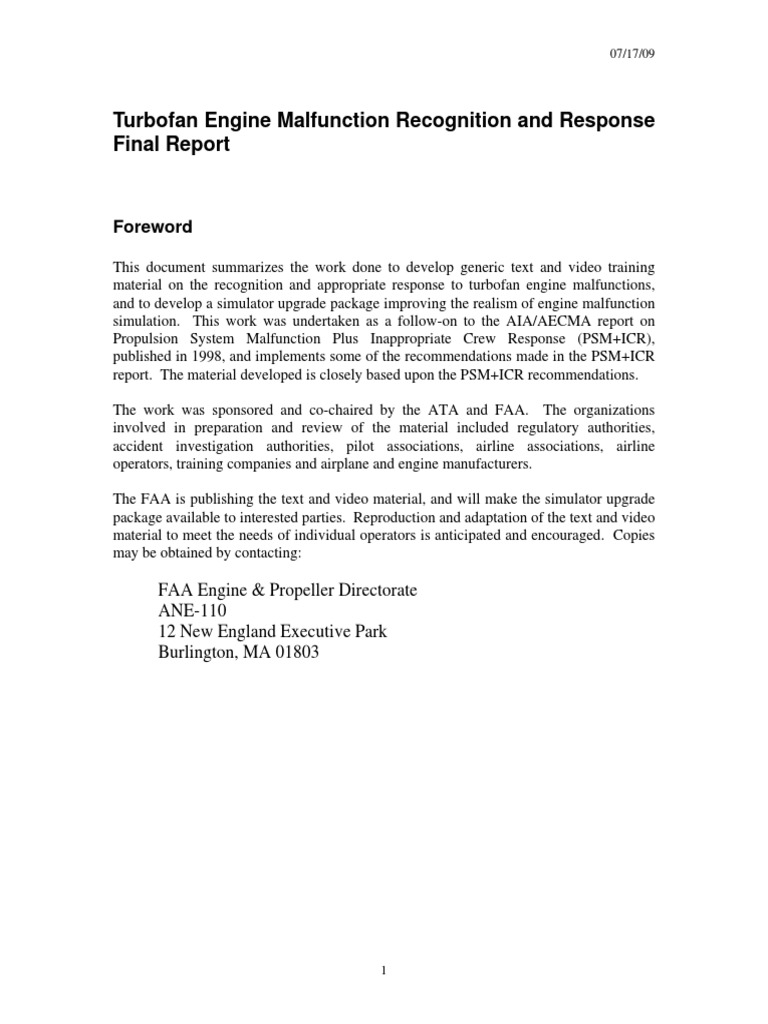Engine Malf Report | PDF | Takeoff | Aircraft