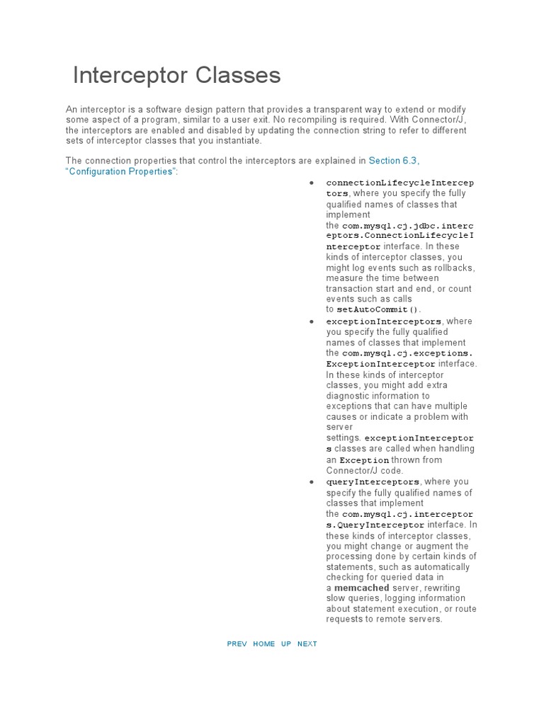 Interceptor Classes: Section 6.3, "Configuration Properties" | PDF | Class (Computer Programming ...