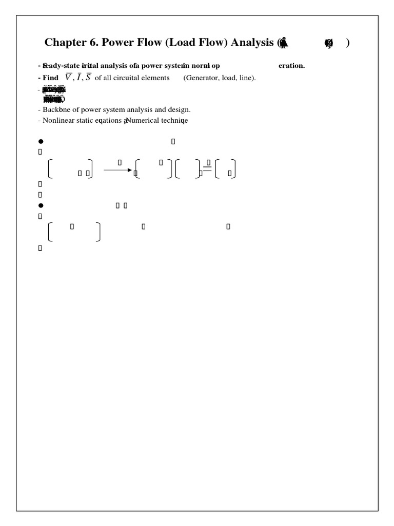 Chapter 6. Power Flow (Load Flow) Analysis | PDF | Electricity ...