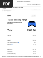 Uber Receipt Example for Trip Charges | PDF | Invoice | Payments