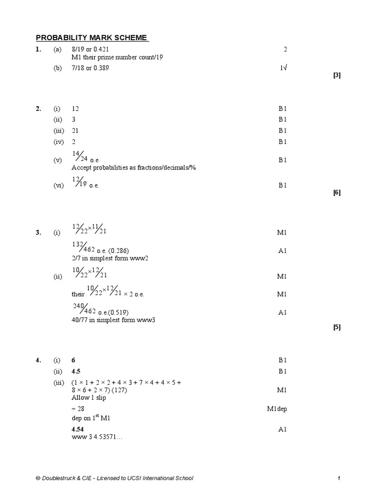 probability-ms1 2 | PDF | Division (Mathematics) | Mathematical Notation