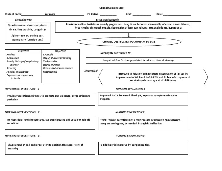 COPD Concept Map | PDF | Lung | Chronic Obstructive Pulmonary Disease