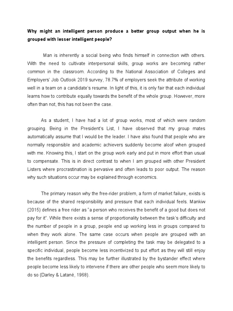 Economics Naturalist Essay | PDF | Economics | Employment