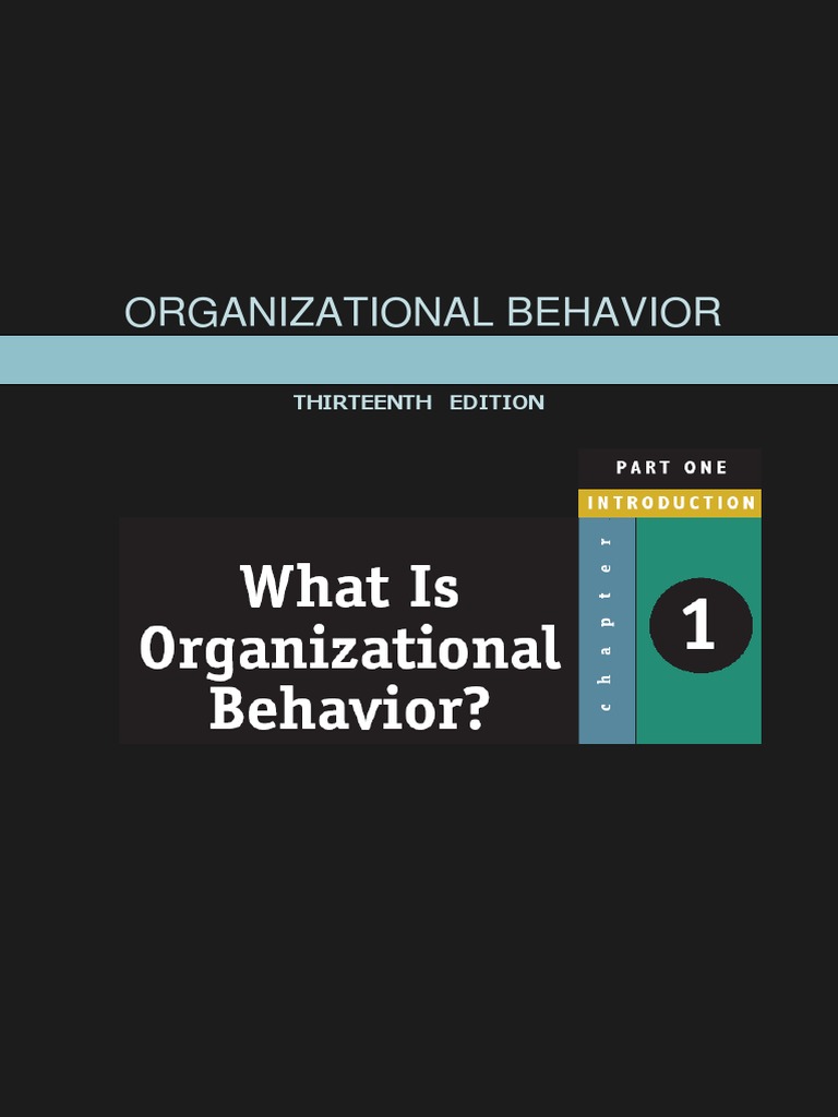 Organizational Behavior: Thirteenth Edition | PDF | Organizational ...