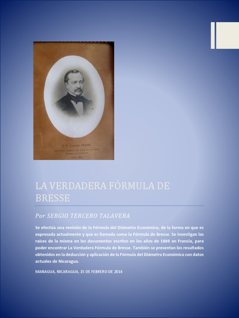 La Verdadera Fórmula de Bresse | PDF | Hidráulica | Bomba