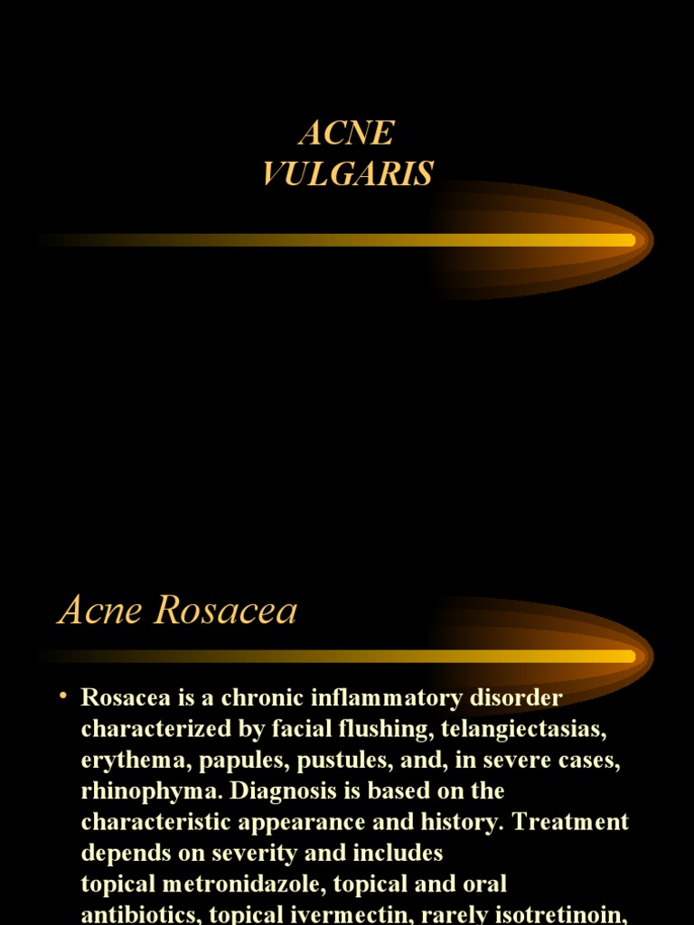 Acne Vulgaris and Rosacea Treatment Guide | PDF | Epidemiology ...