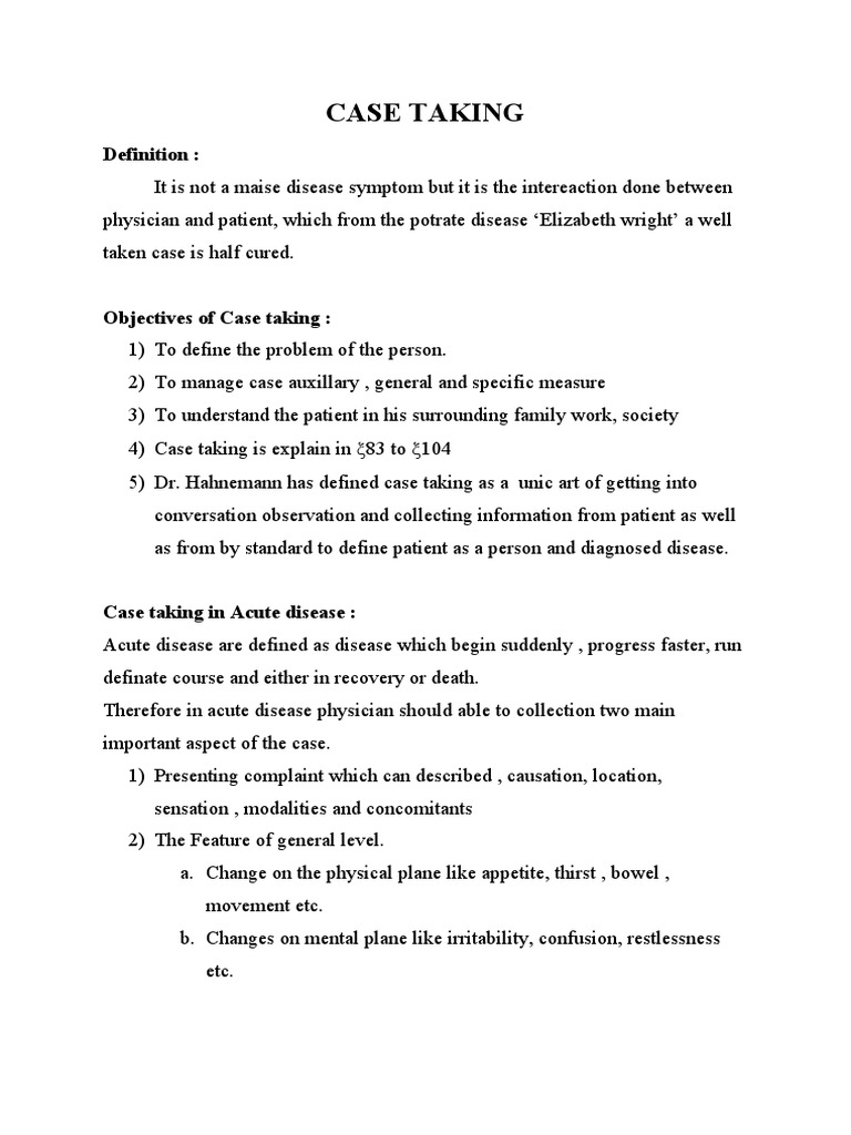 Case Taking | PDF | Symptom | Physician