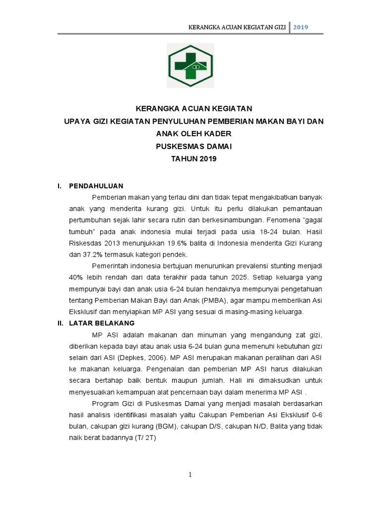 KAK GIZI Pemberian Makan Bayi Dan Anak | PDF KAK GIZI Pemberian Makan Bayi Dan Anak | PDF