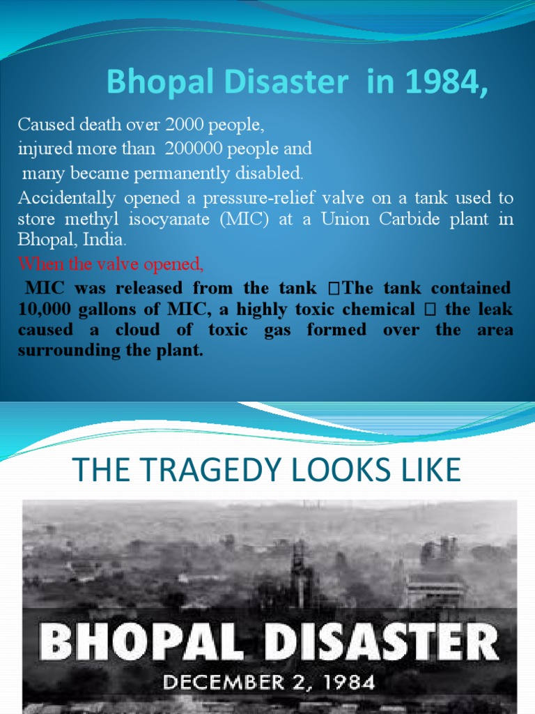 Bhopal Tragedy | PDF | Emergency Incident | Disaster And Accident